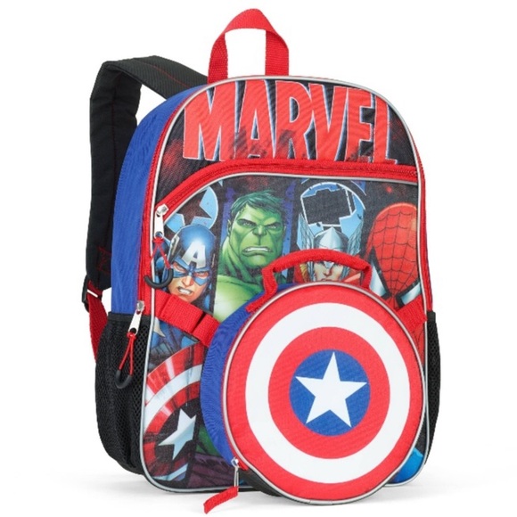 Marvel | Accessories | Marvel Superhero Backpack With Lunch Bag | Poshmark